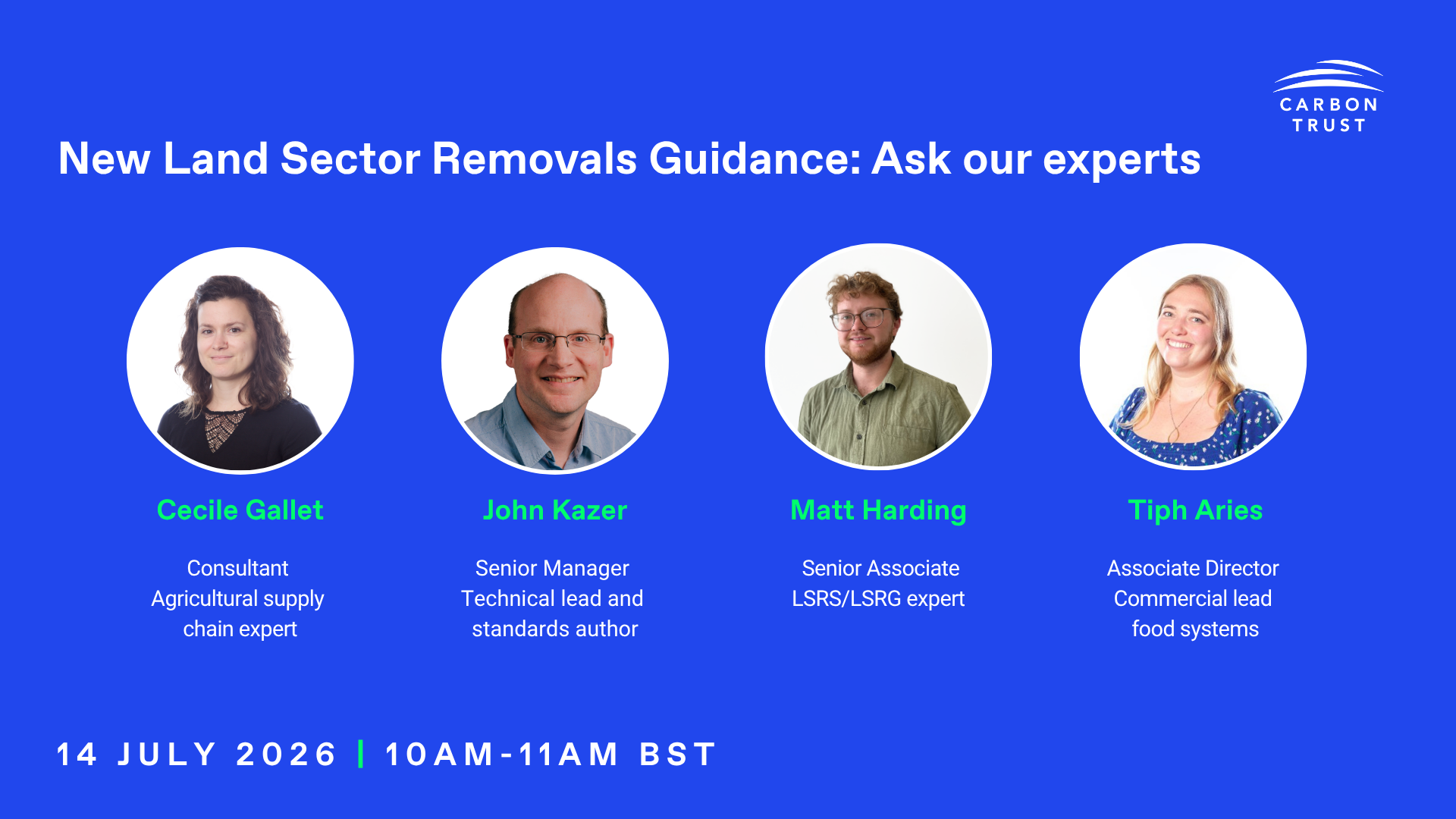 New Land Sector Removals Guidance: Ask our experts | The Carbon Trust
